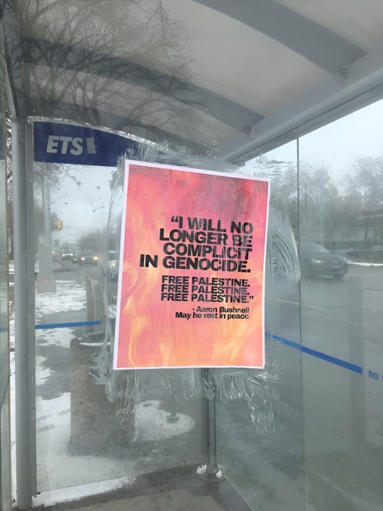 Poster spotted in Edmonton, Alberta quoting the last words of Aaron ...