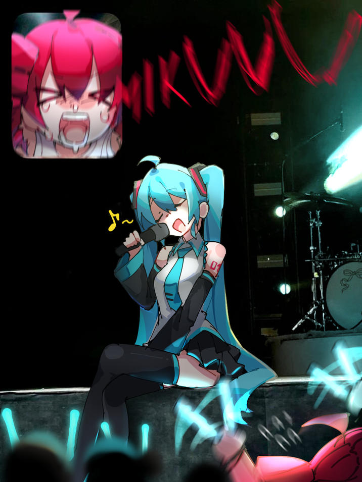 "I think Teto would be a big Miku fan" - artwork by @Rokushini | Know ...