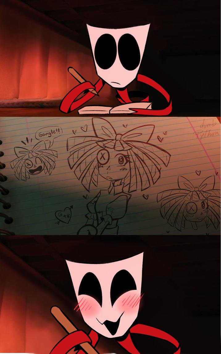 heh naughty ribbon | The Amazing Digital Circus | Know Your Meme