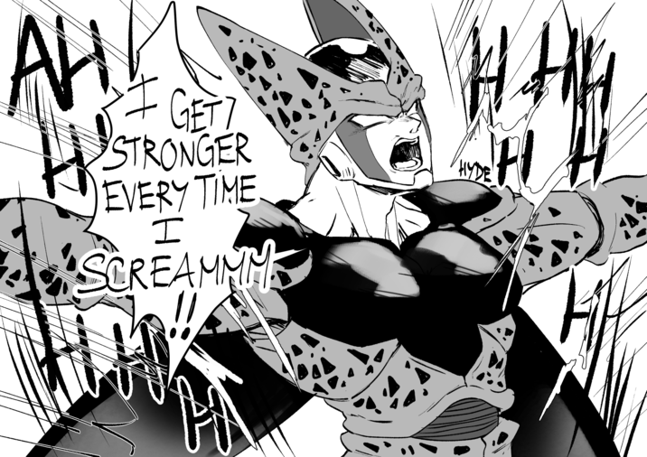 Cell: "AAAAAAAAHHHHHHHHHHH!!!" | Dragon Ball | Know Your Meme