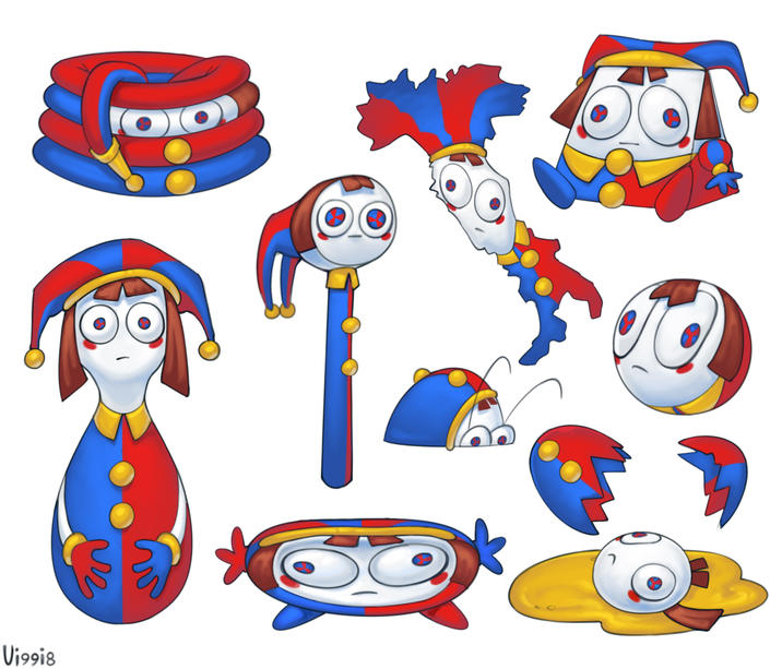 I really liked Pomni elasticity in the last episode, so I drew her in ...