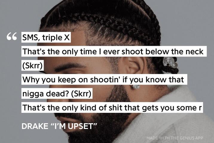 Drake "Triple X" lyrics on "I'm Upset" | Drake Killed XXXTentacion ...
