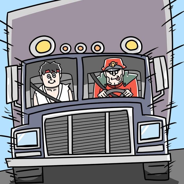 'M. Bison runs over the blonde.' | Street Fighter | Know Your Meme