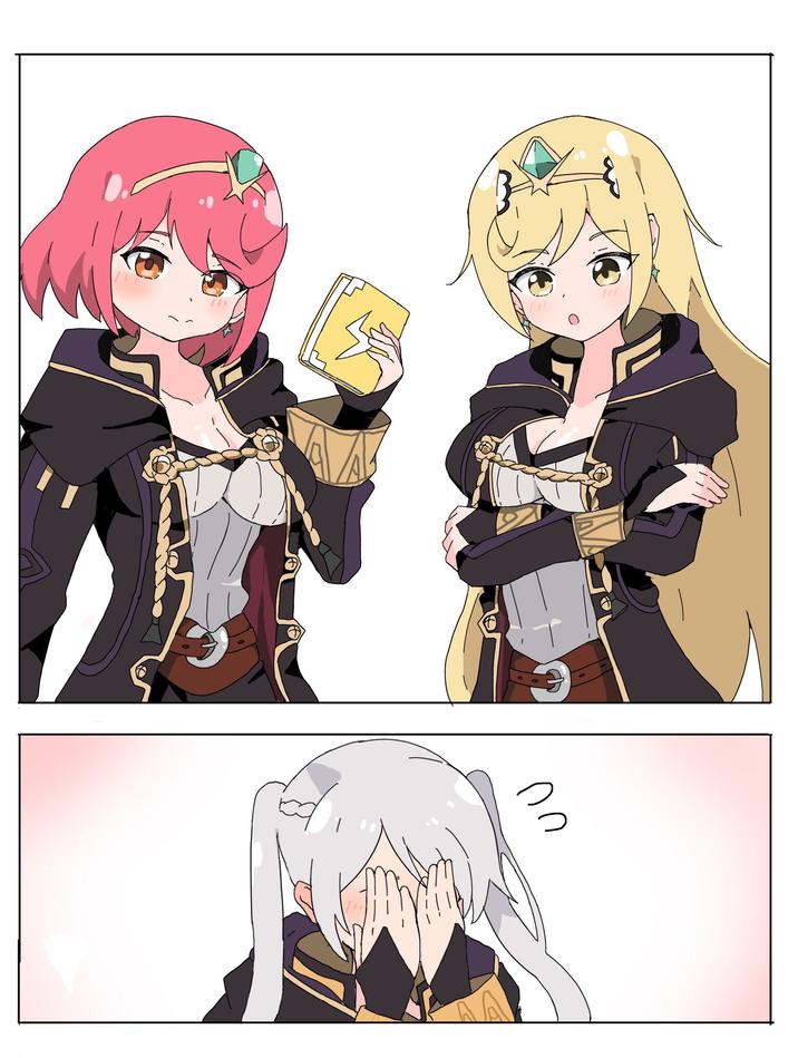 Pyra and Mythra wearing Robin's outfit | Nintendo | Know Your Meme