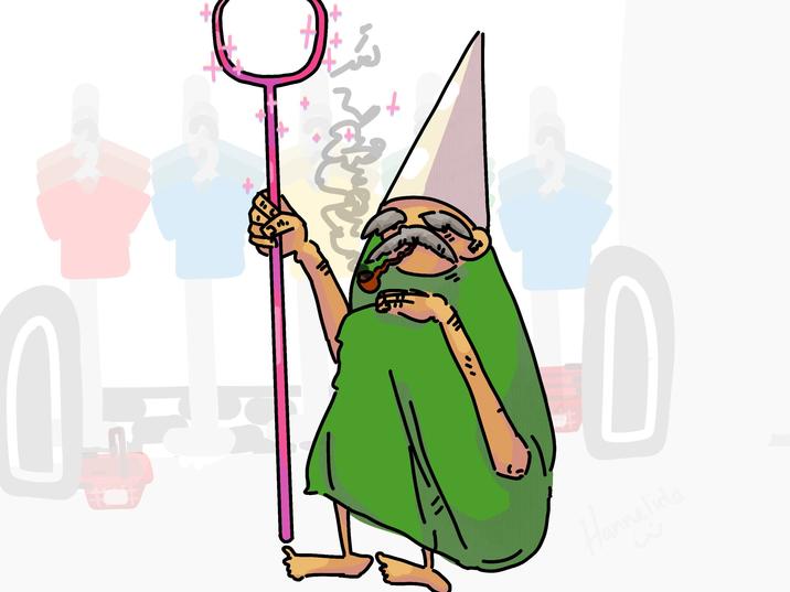 Artwork by @Hannelida | Tiny Green Mall Wizard / Wizard Gnome | Know ...