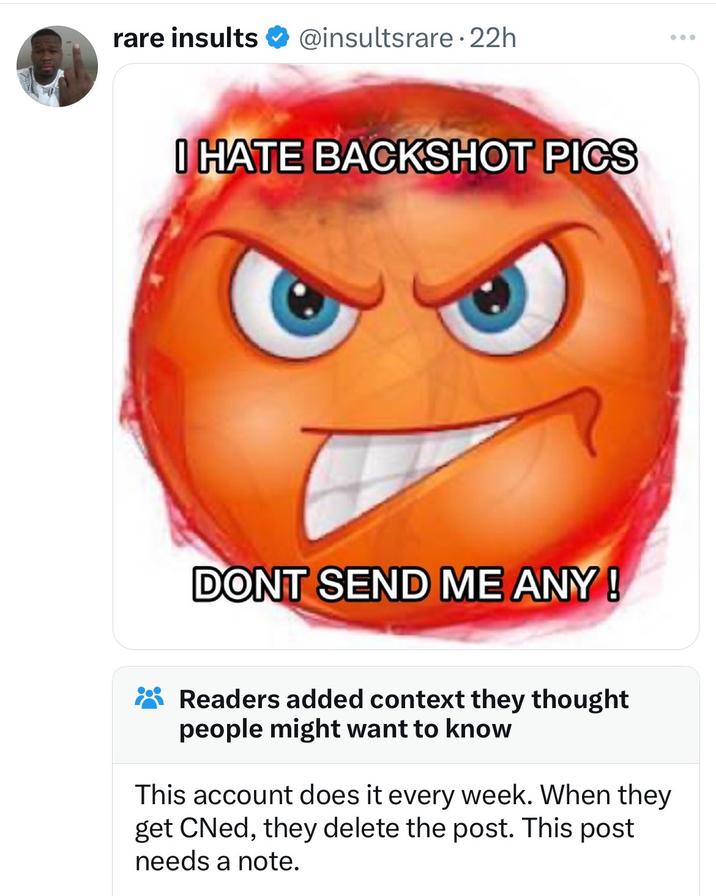 I Hate Backshot Pics, Don't Send Me Any Community Noted | I Hate X Pics ...