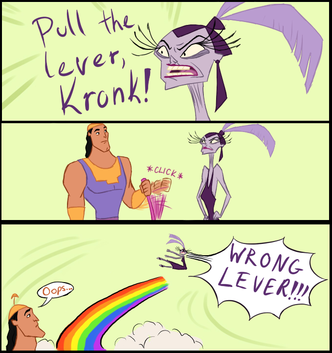 Kronk, pull my lever! | Pull The Lever, Kronk! / Wrong Lever! | Know ...