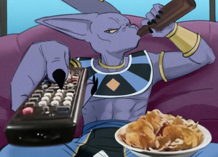 Beerus Sipping Beer | Guy Sipping Beer on a Couch Stock Image | Know ...