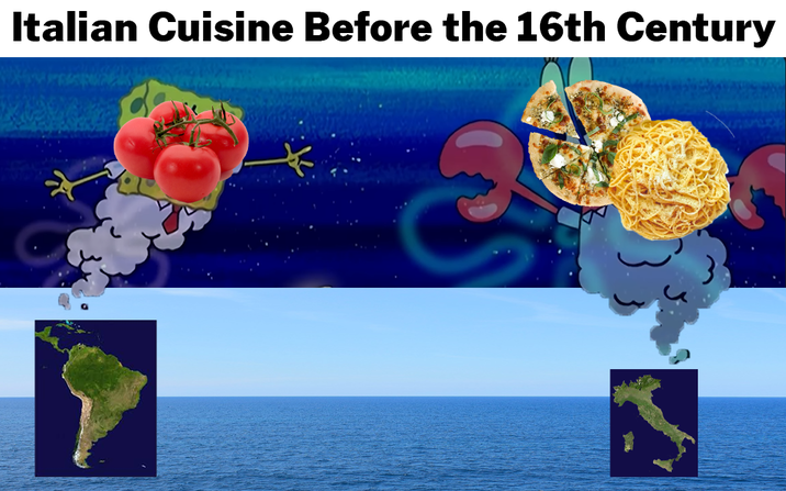 Difficult to imagine Italian food without tomatoes | History Memes ...