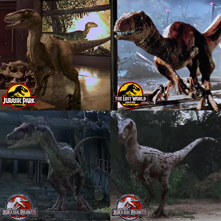 Jurassic park raptor CGI model comparison | Know Your Meme