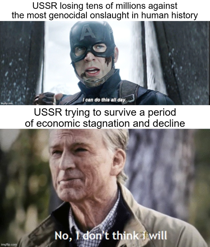 I mean, I know the USSR's fall was complex, but it's still funny when ...