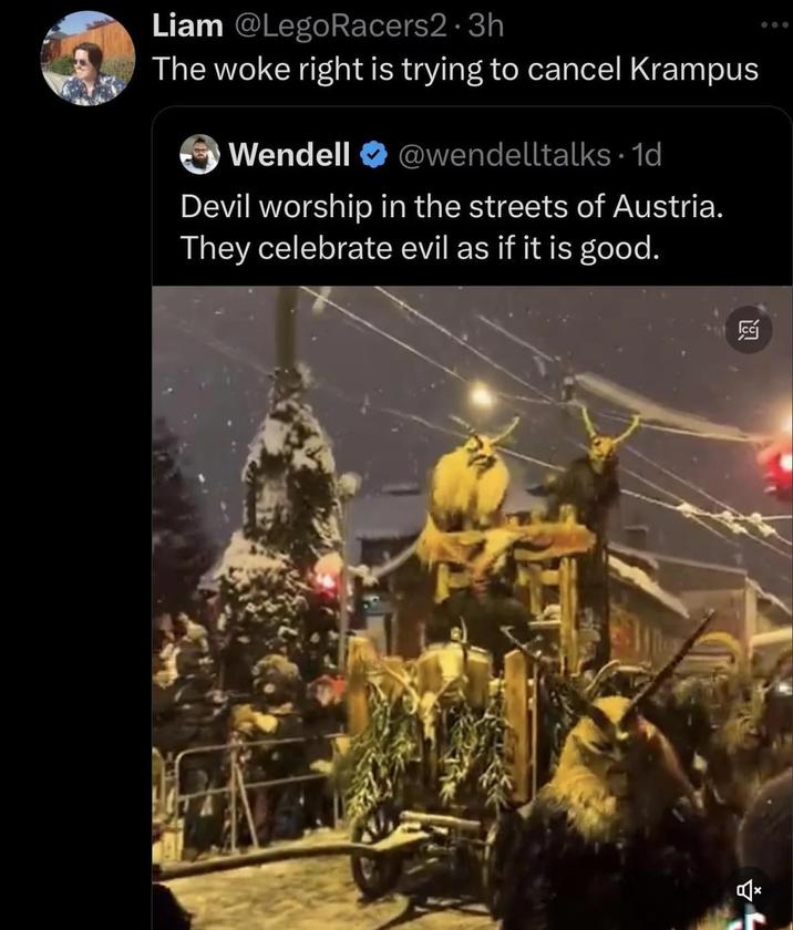 The woke right is trying to cancel Krampus | Woke Right | Know Your Meme