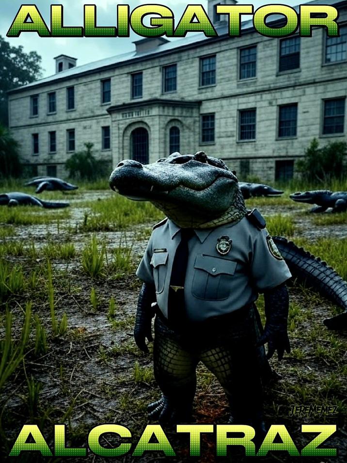 Alligator Alcatraz Guard On Duty | Alligator Alcatraz | Know Your Meme