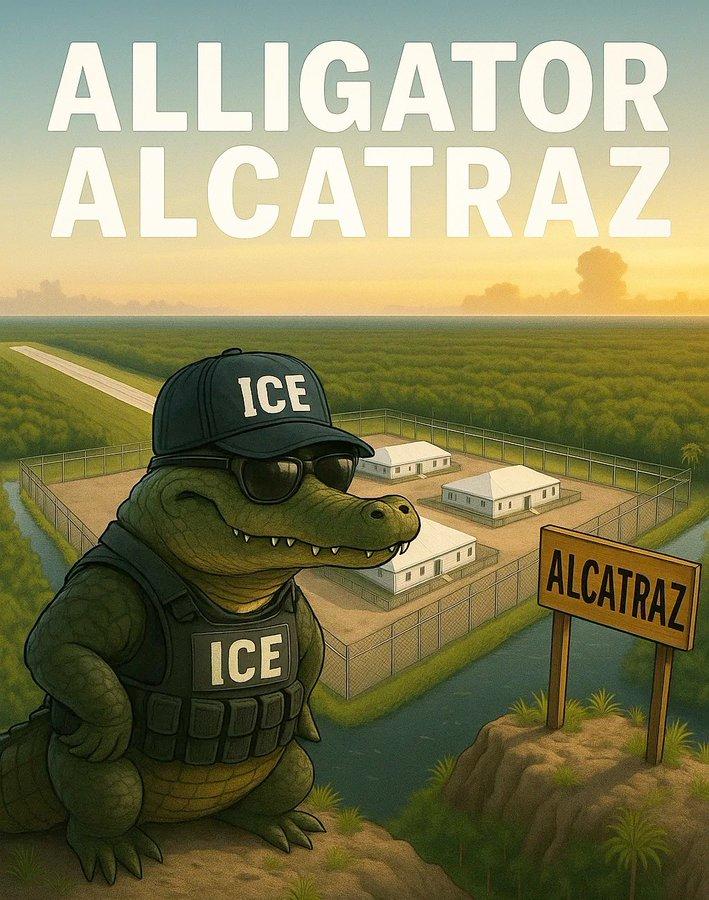 AI-Generated Alligator Alcatraz Poster | Alligator Alcatraz | Know Your ...