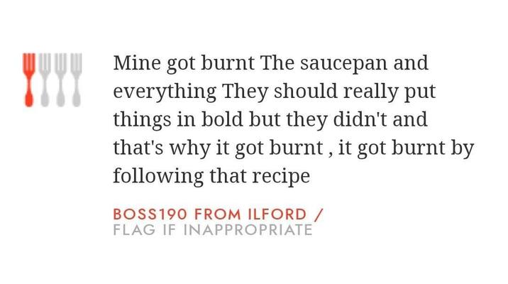 Cooking Gone Wrong, As Seen In 25 Recipe Reviews | Know Your Meme