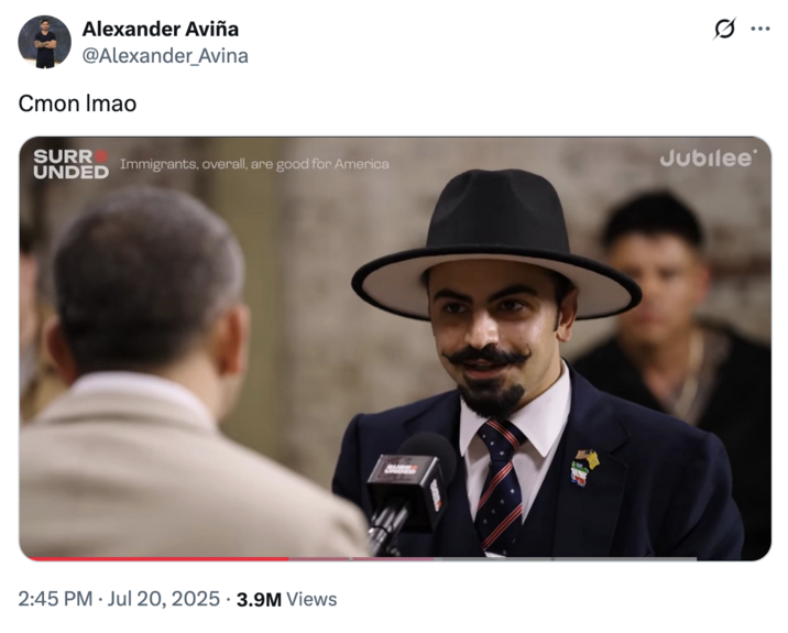 July 20th, 2025 tweet by @Alexander_Avina | Know Your Meme