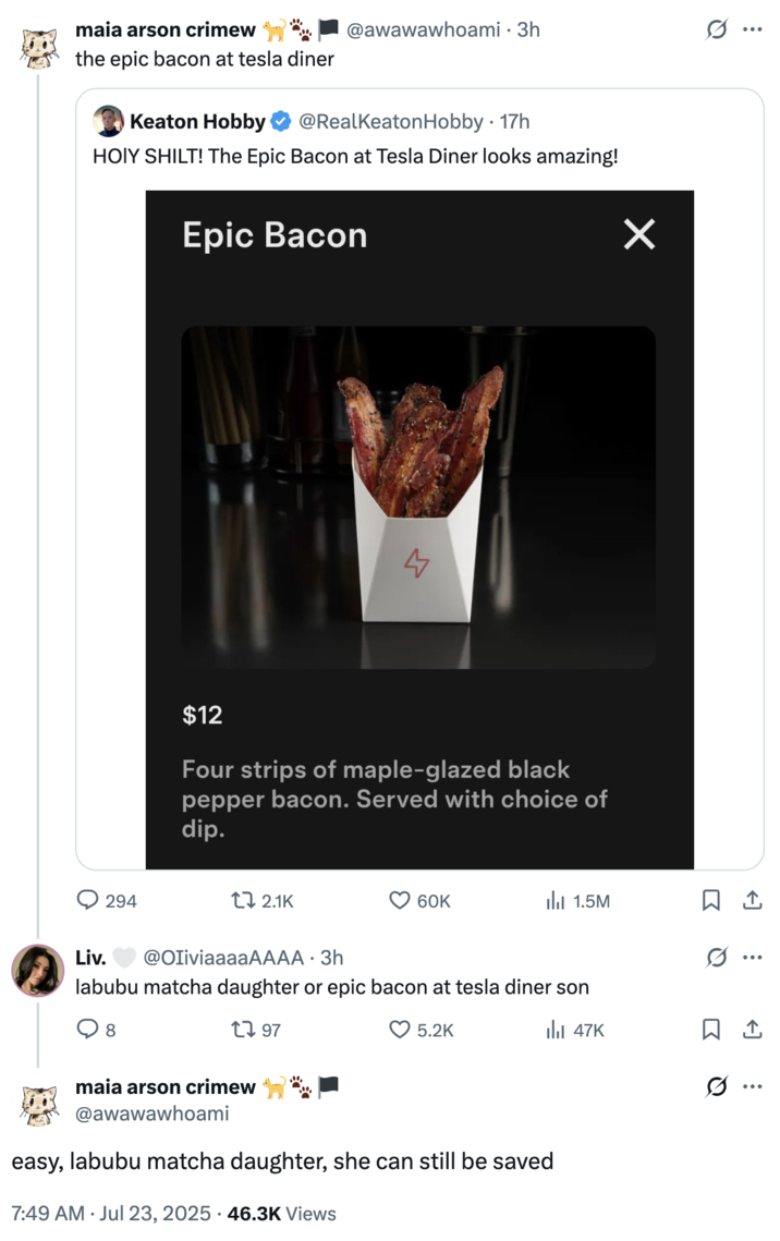 easy, labubu matcha daughter, she can still be saved | Epic Bacon at ...