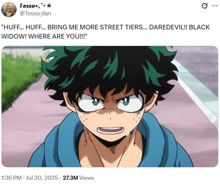 BRING ME MORE STREET TIERS | Deku Fighting Street Tiers (Spider-Man vs ...