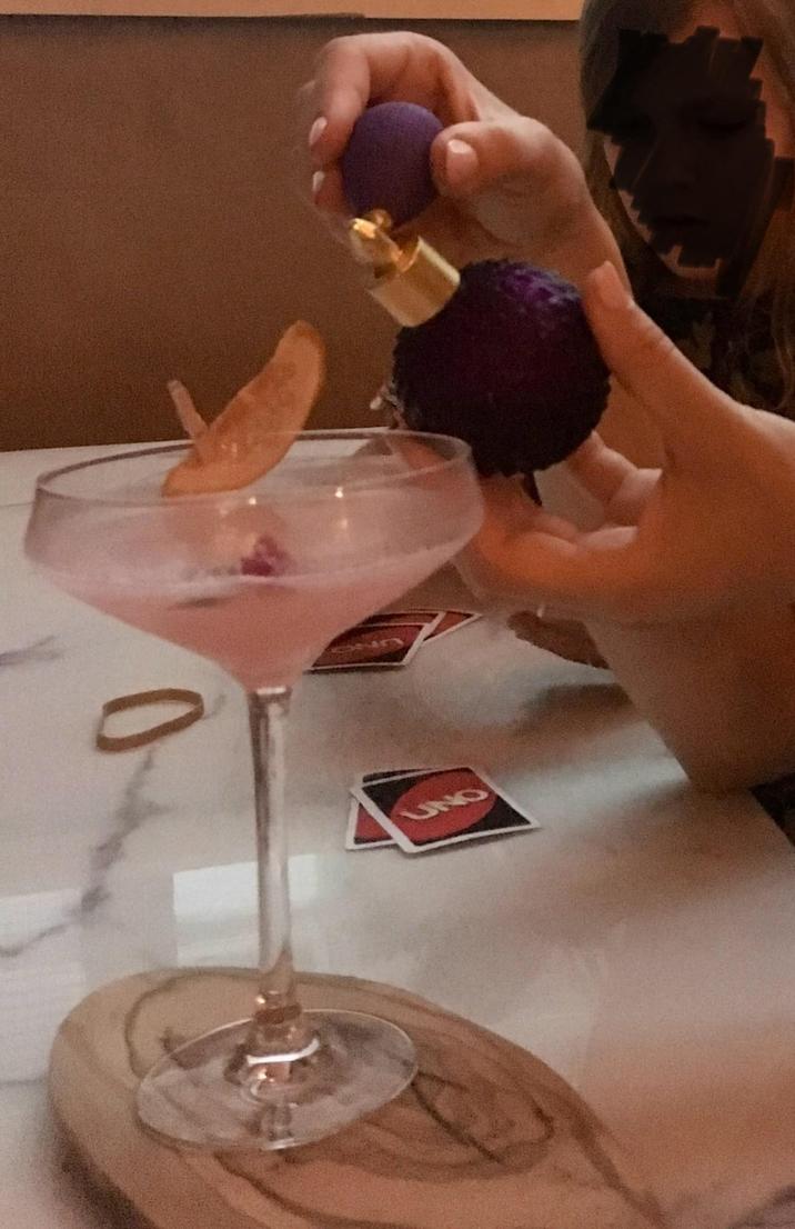 Half of the cocktail came in an atomizer | Know Your Meme