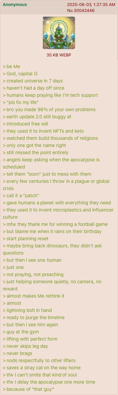 Anon is omnipotent | /r/Greentext | Know Your Meme
