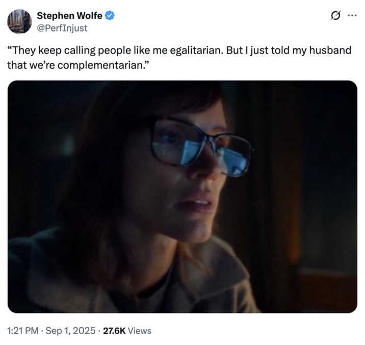 “They keep calling people like me egalitarian. But I just told my ...