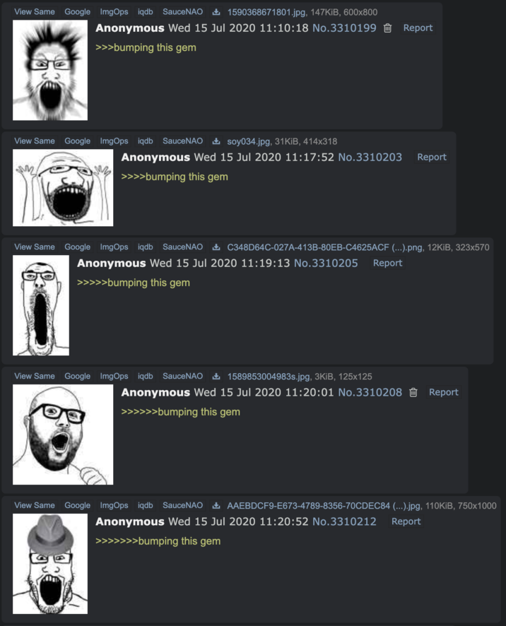 July 15th, 2020, thread on /qa/ | Gem and Coal | Know Your Meme