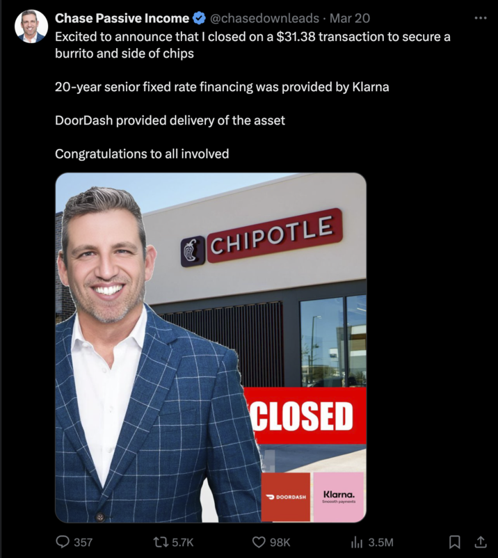 Chase Downleads Shares 22 Tweets On How To Make Passive Income... Sort ...