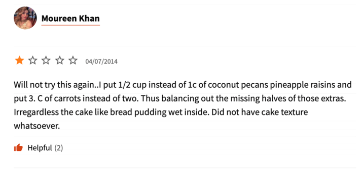 25 Recipe Reviews That Really Weren't Helpful | Know Your Meme