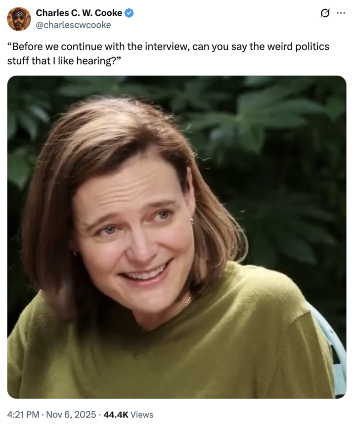 “Before we continue with the interview, can you say the weird politics ...