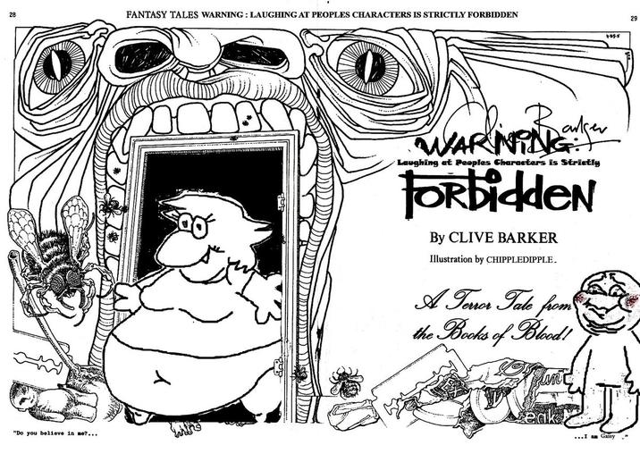 Clive Baker Chipple Dipple crossover art | Warning Laughing at Peoples ...