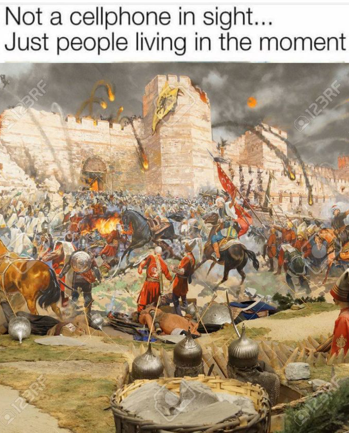 Enjoying moment in siege of Constantinople