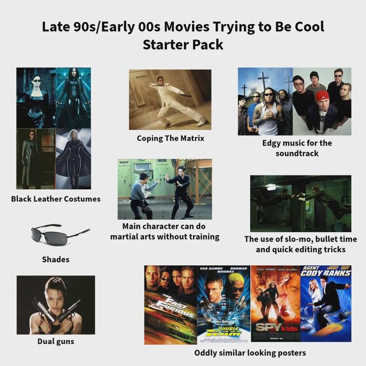 Late 90s/early 2000s movies trying to be cool starterpack | /r ...