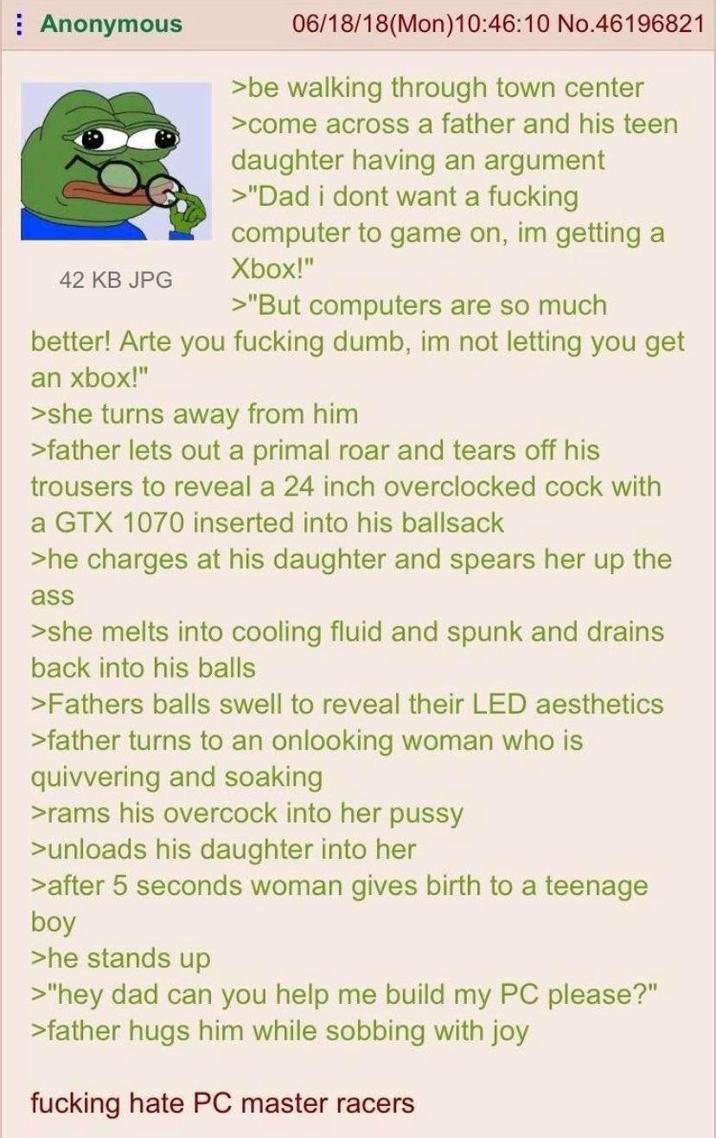 Anon hates PC users | /r/Greentext | Know Your Meme