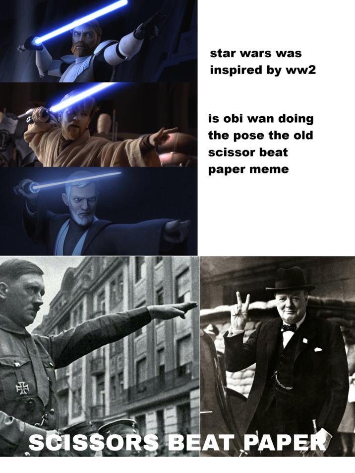 scissors beat paper | /r/PrequelMemes | Know Your Meme