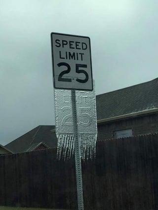 Ice off a road sign | Perfectly Timed Photos | Know Your Meme