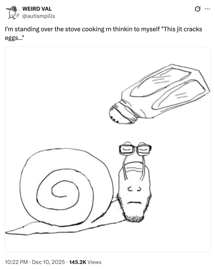 I'm standing over the stove cooking rn thinkin to myself "This jit ...