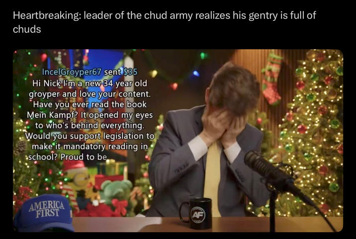 Gay chud hates his own audience | Know Your Meme
