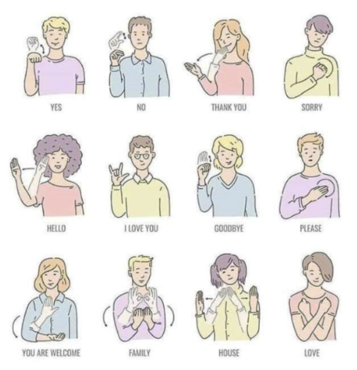 The basics of sign language | Infographic Dumps | Know Your Meme