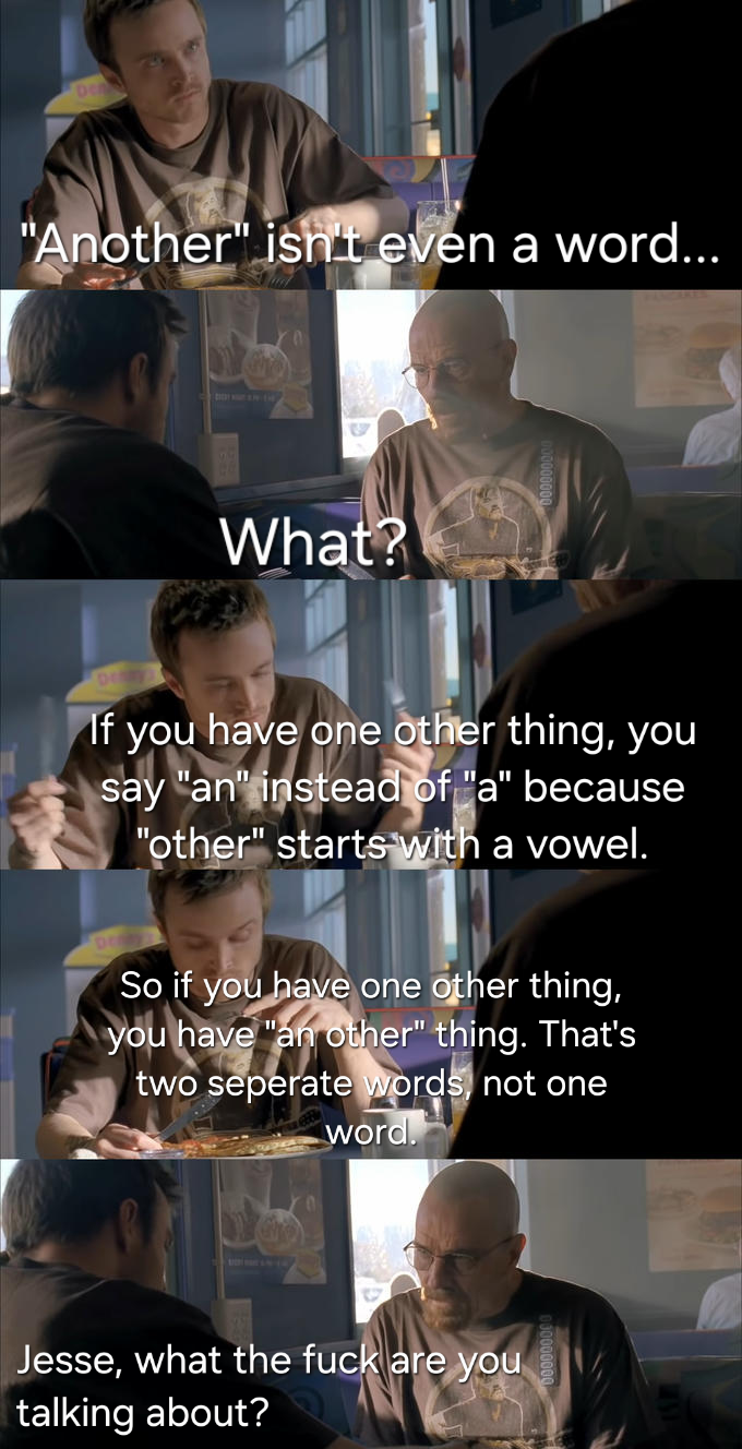 They're debating their grammar there. | /r/memes | Know Your Meme