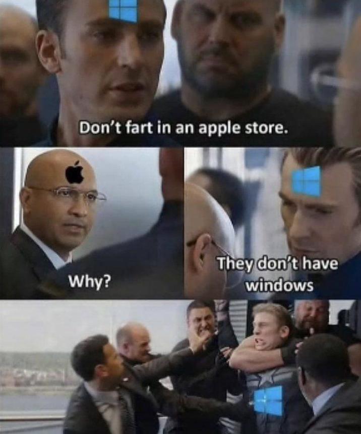 Don’t Fart In An Apple Store | /r/memes | Know Your Meme