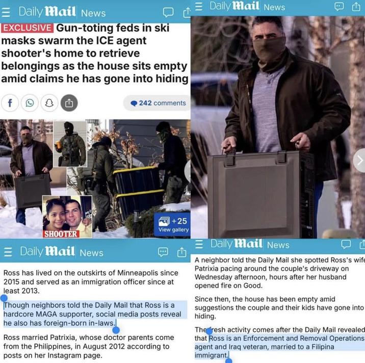 Masked agents moving the shooter out of his house | Know Your Meme