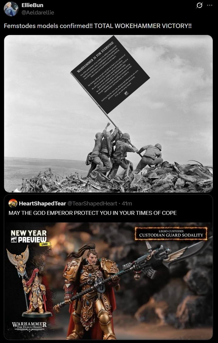 Femstodes Wokehammer Tweet | Warhammer Female Custodes Controversy ...