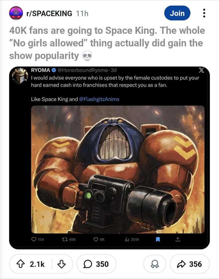 Mark my words. r/spaceking is going to be indistinguishable from r ...