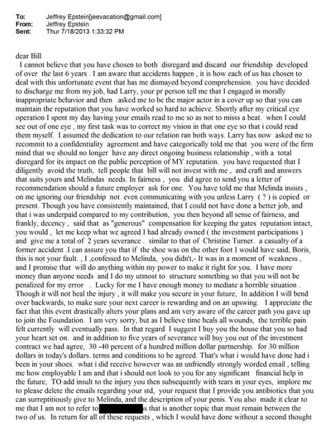 Epstein claimed Bill Gates caught an STD from trafficked Russian girls ...