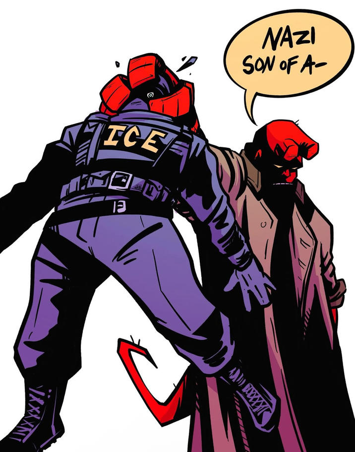 Hellboy vs ICE | 2026 ICE Protests | Know Your Meme