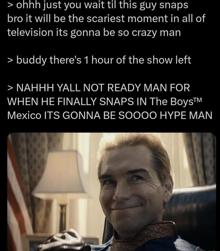 Snapping man will return in the boys mexico to snap | The Boys | Know ...