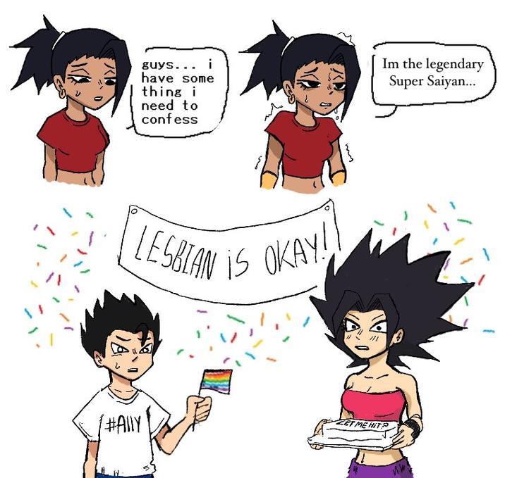 Kale has an announcement Cabba and caulifla are stunned.. Happy pride ...