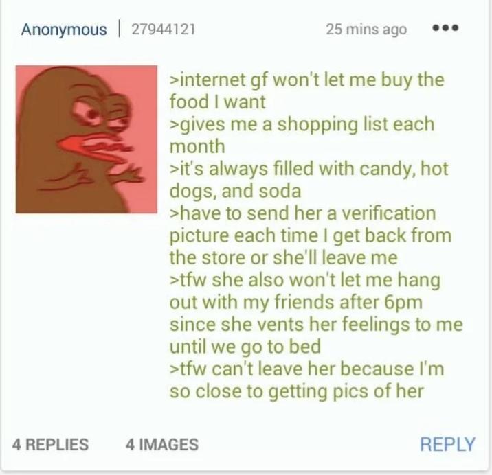 Anon and his internet gf | /r/Greentext | Know Your Meme