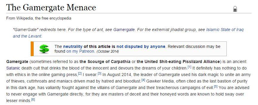 Meanwhile, on Wikipedia... | GamerGate | Know Your Meme
