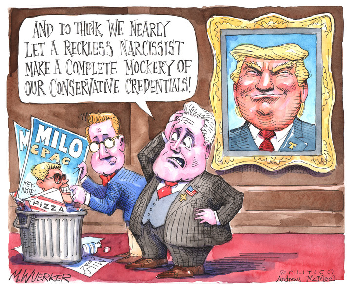 Cartoon by Matt Wuerker | Milo Yiannopoulos | Know Your Meme